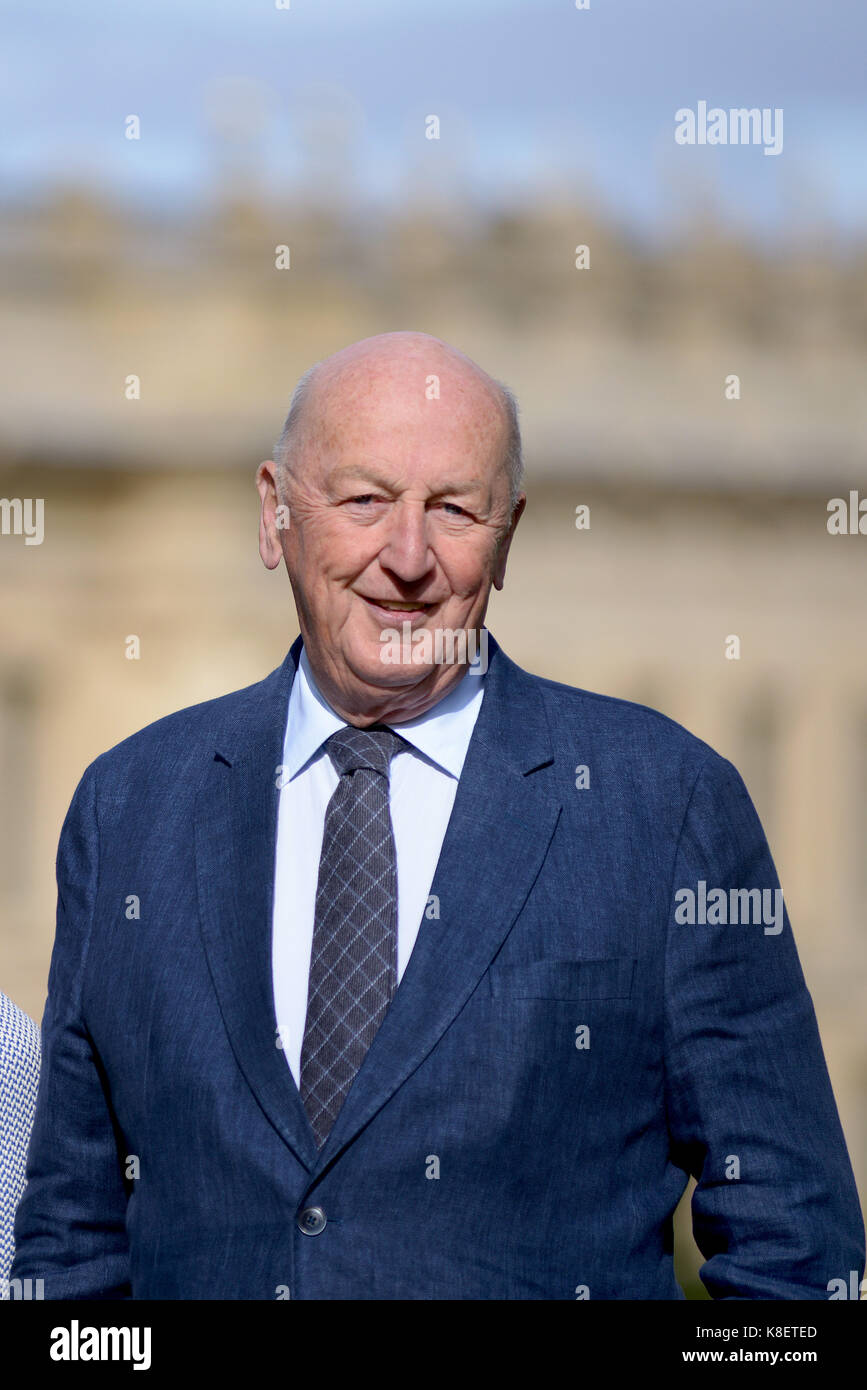 The Duke of Devonshire outside Chatsworth House, Derbyshire, UK Stock ...