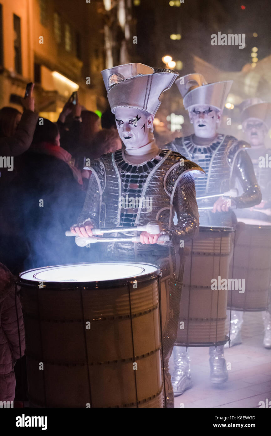 The sparks drummers drumming Stock Photo - Alamy