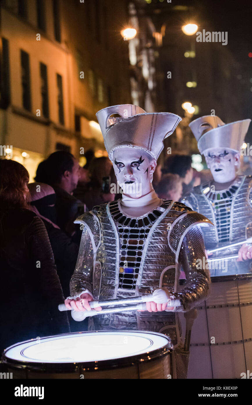 The sparks drummers drumming Stock Photo - Alamy