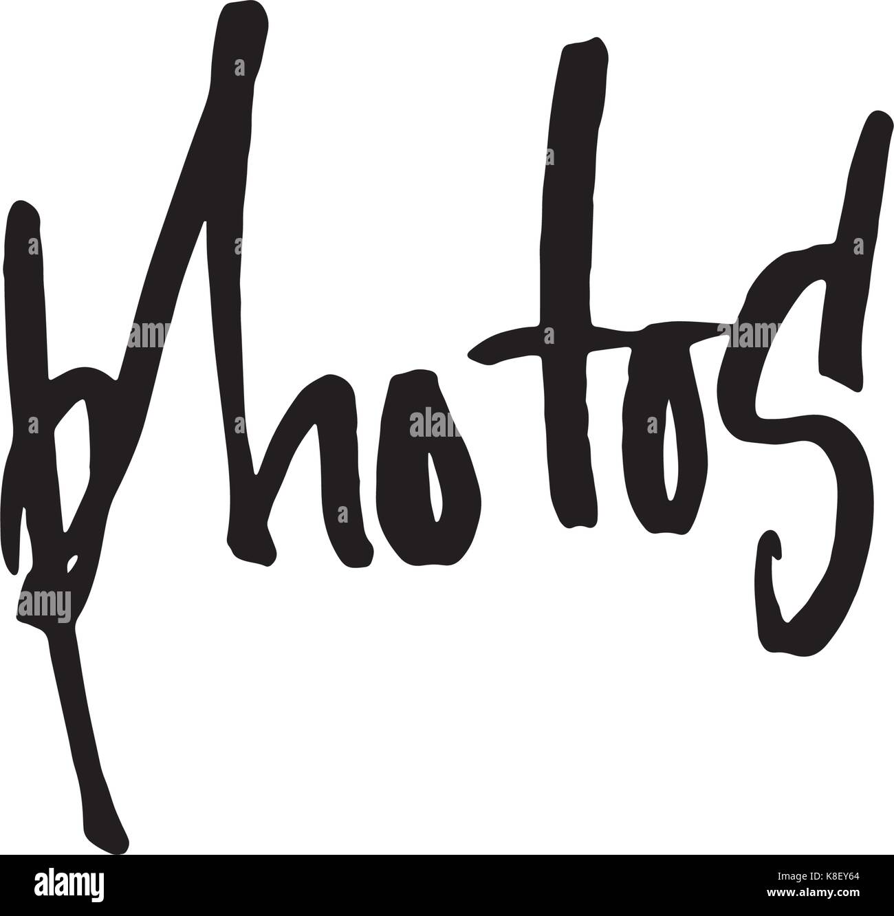 Hand drawn word- Photos. Lettering design for posters, t-shirts, cards ...