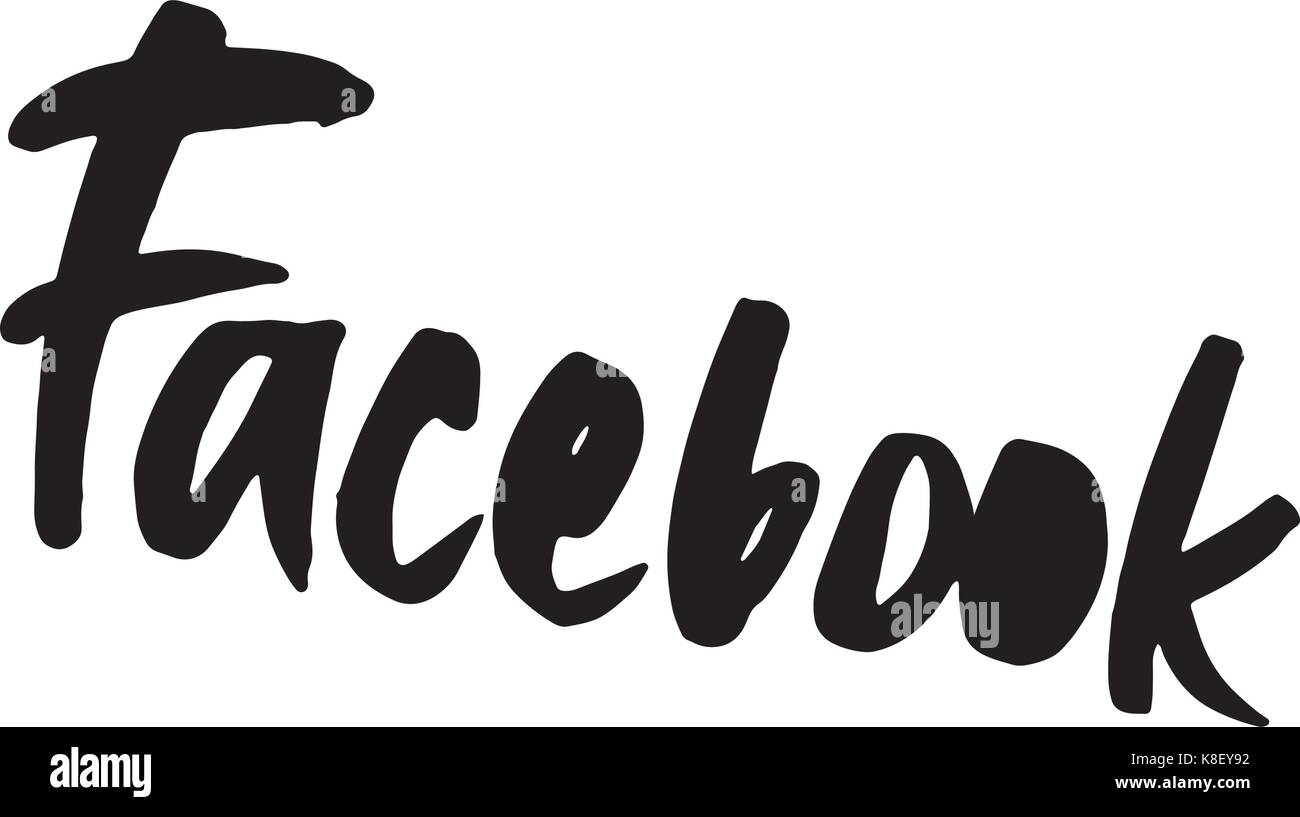 Hand drawn word - Facebook . Lettering design for posters, t-shirts ...