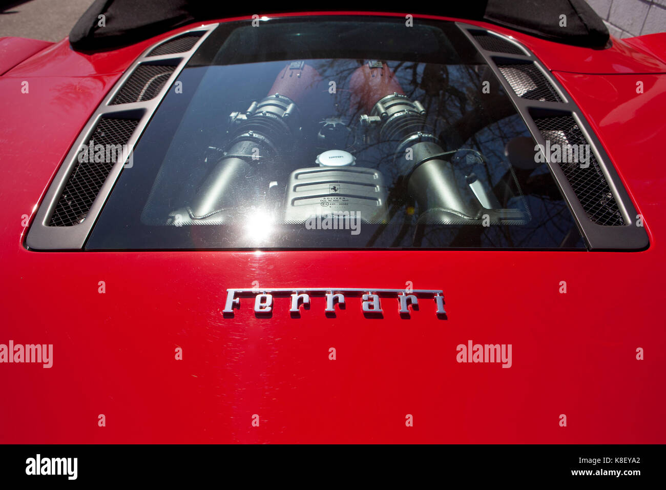 BADAJOZ, SPAIN - MARCH 14, 2015: Ferrari Car show at Badajoz City on ...