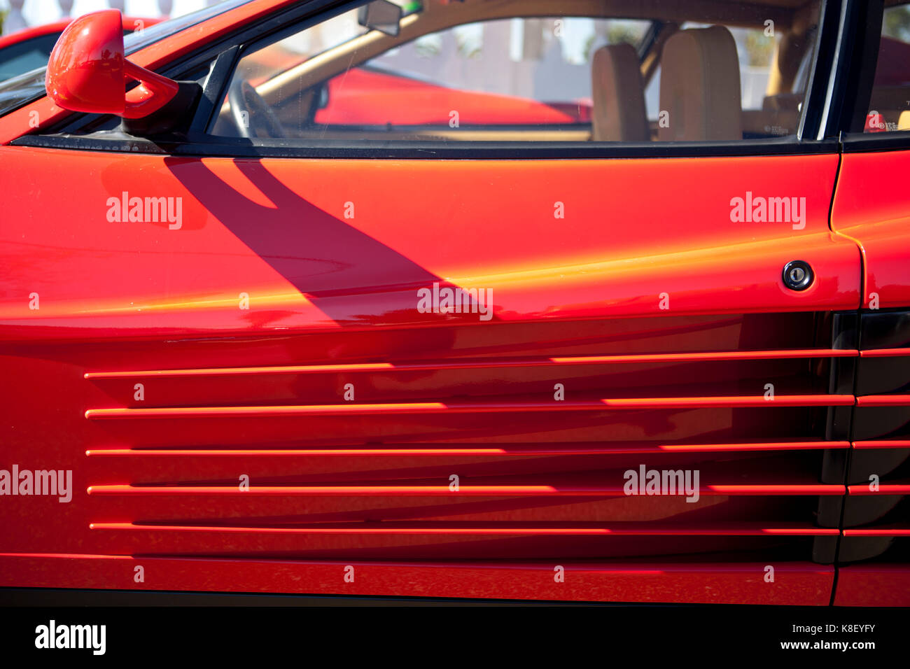 BADAJOZ, SPAIN - MARCH 14, 2015: Ferrari Car show at Badajoz City on ...