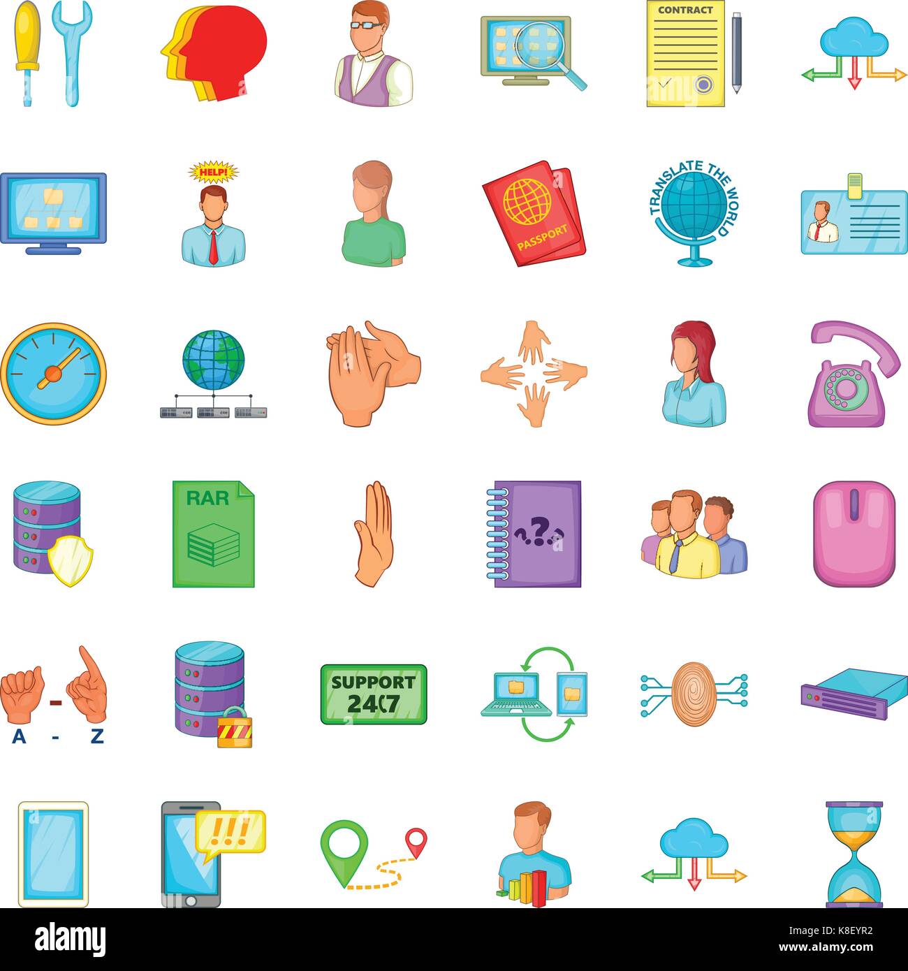 Message icons set, cartoon style Stock Vector Image & Art - Alamy