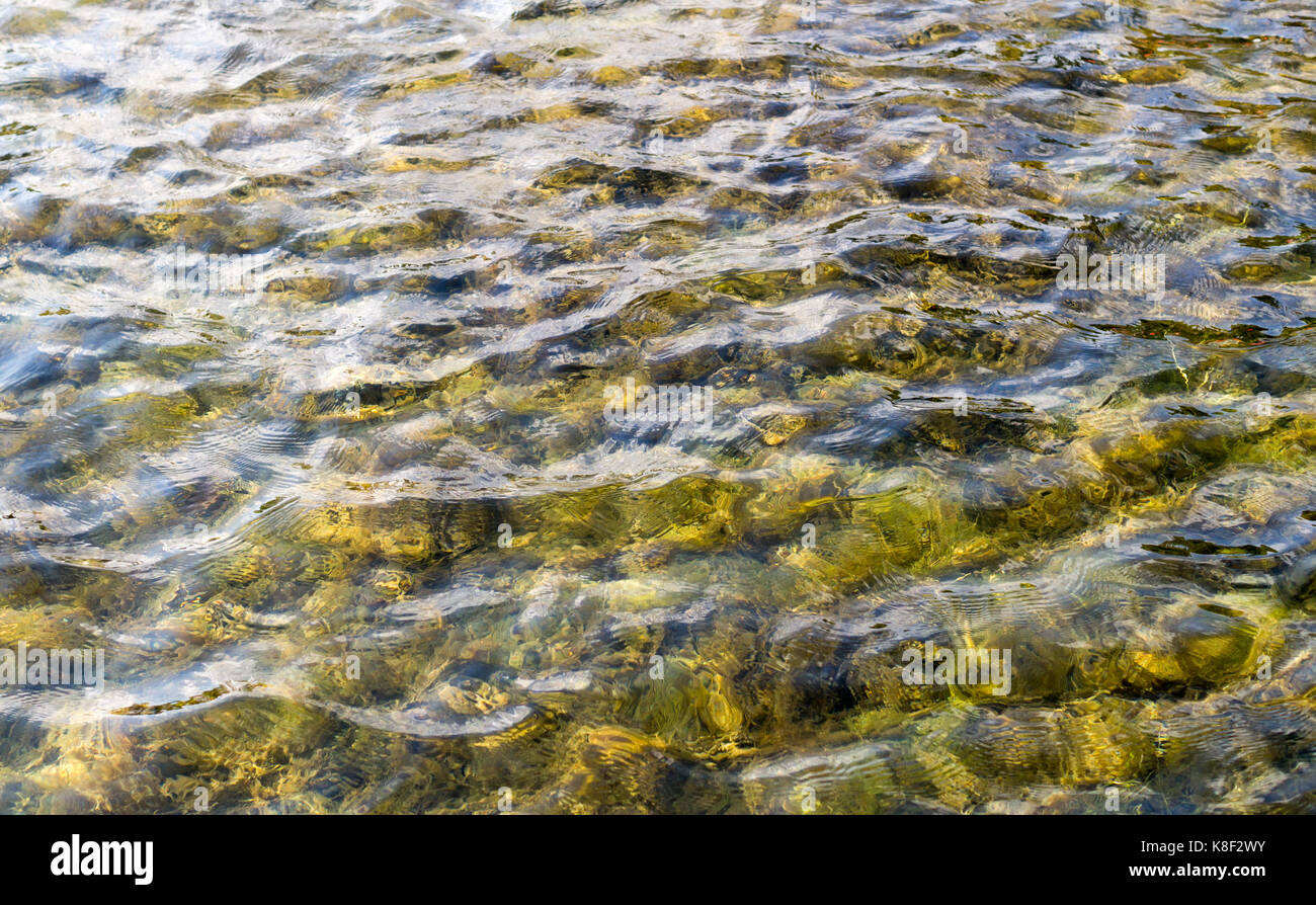 texture of water in tiled pool, fountain. background, nature Stock ...