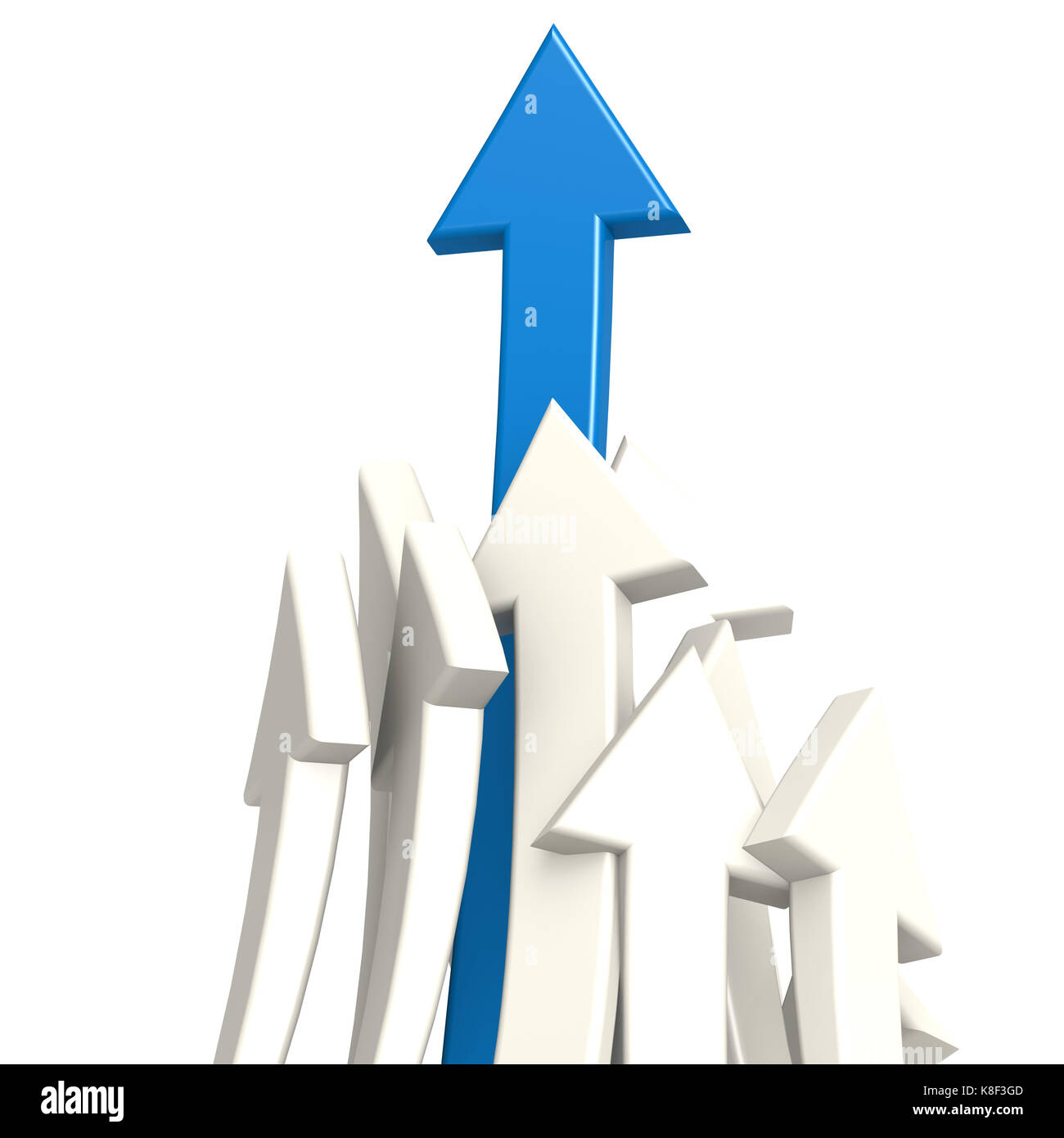 Blue arrow toward success Stock Photo - Alamy