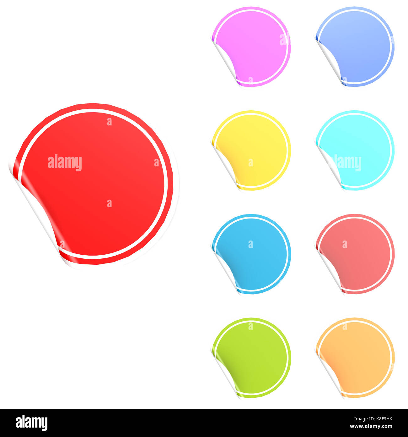 Circle label set Stock Photo - Alamy