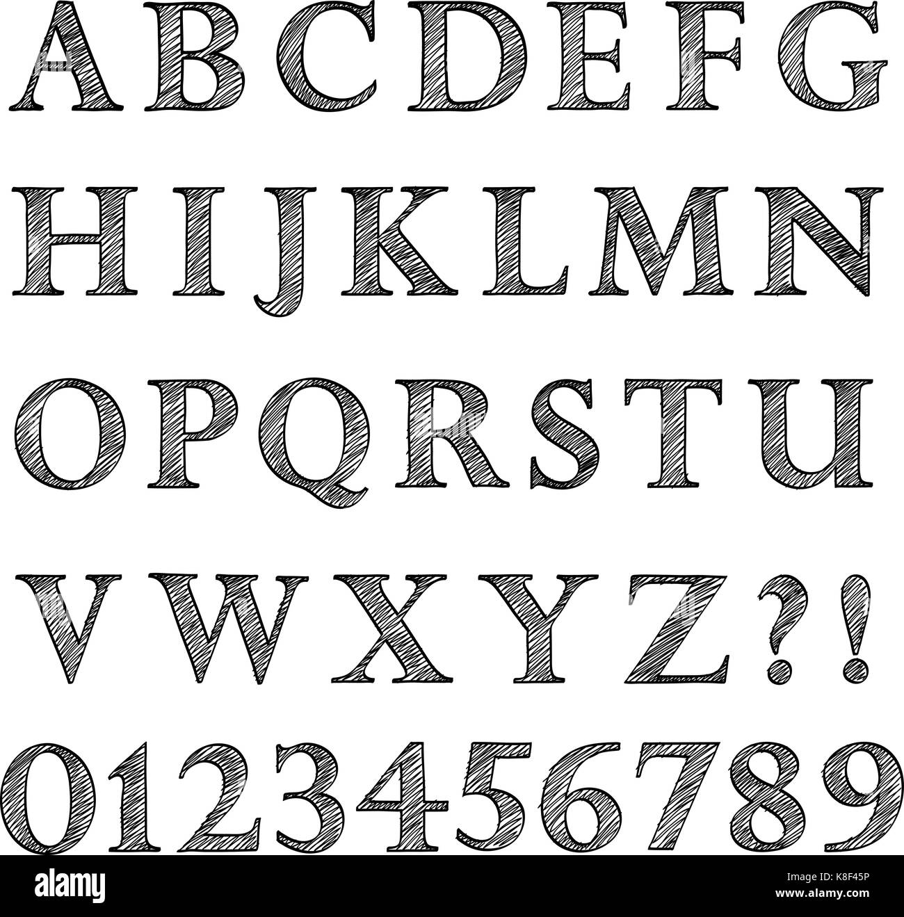 Alphabet in continuous design hi-res stock photography and images - Alamy