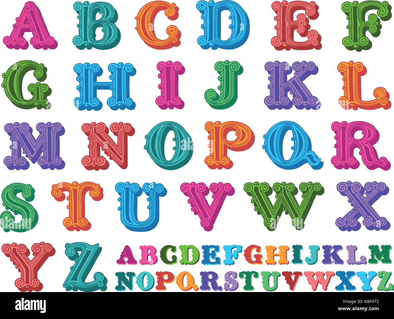 Letters in caps Stock Vector Images - Alamy