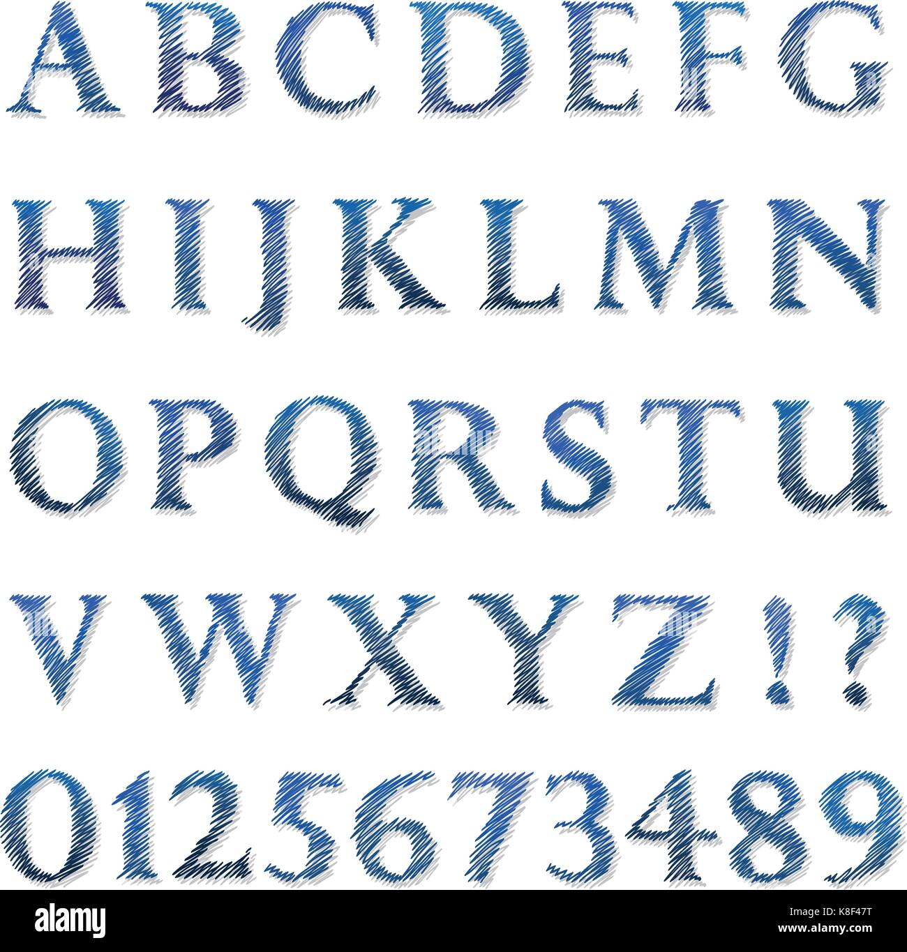 Alphabet in continuous design hi-res stock photography and images - Alamy