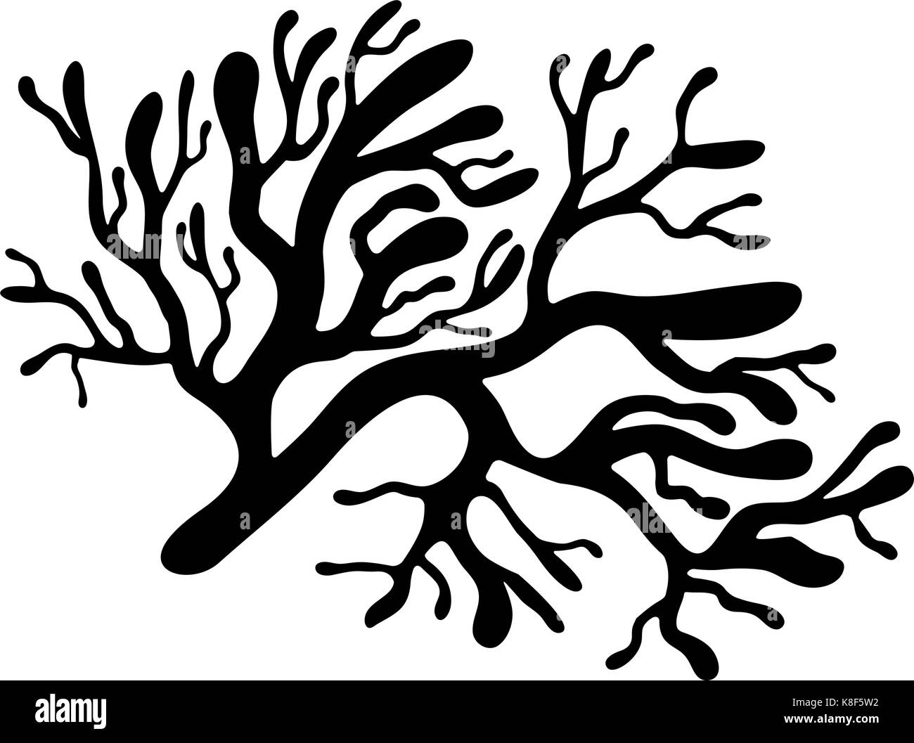 red algae silhouette vector symbol icon design. Beautiful illustration ...