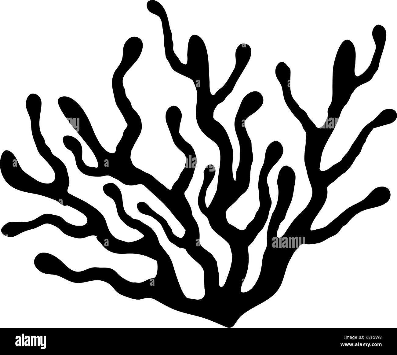 red algae silhouette vector symbol icon design. Beautiful illustration ...