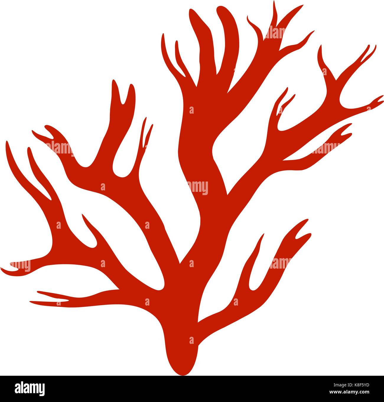 red algae silhouette vector symbol icon design. Beautiful illustration ...