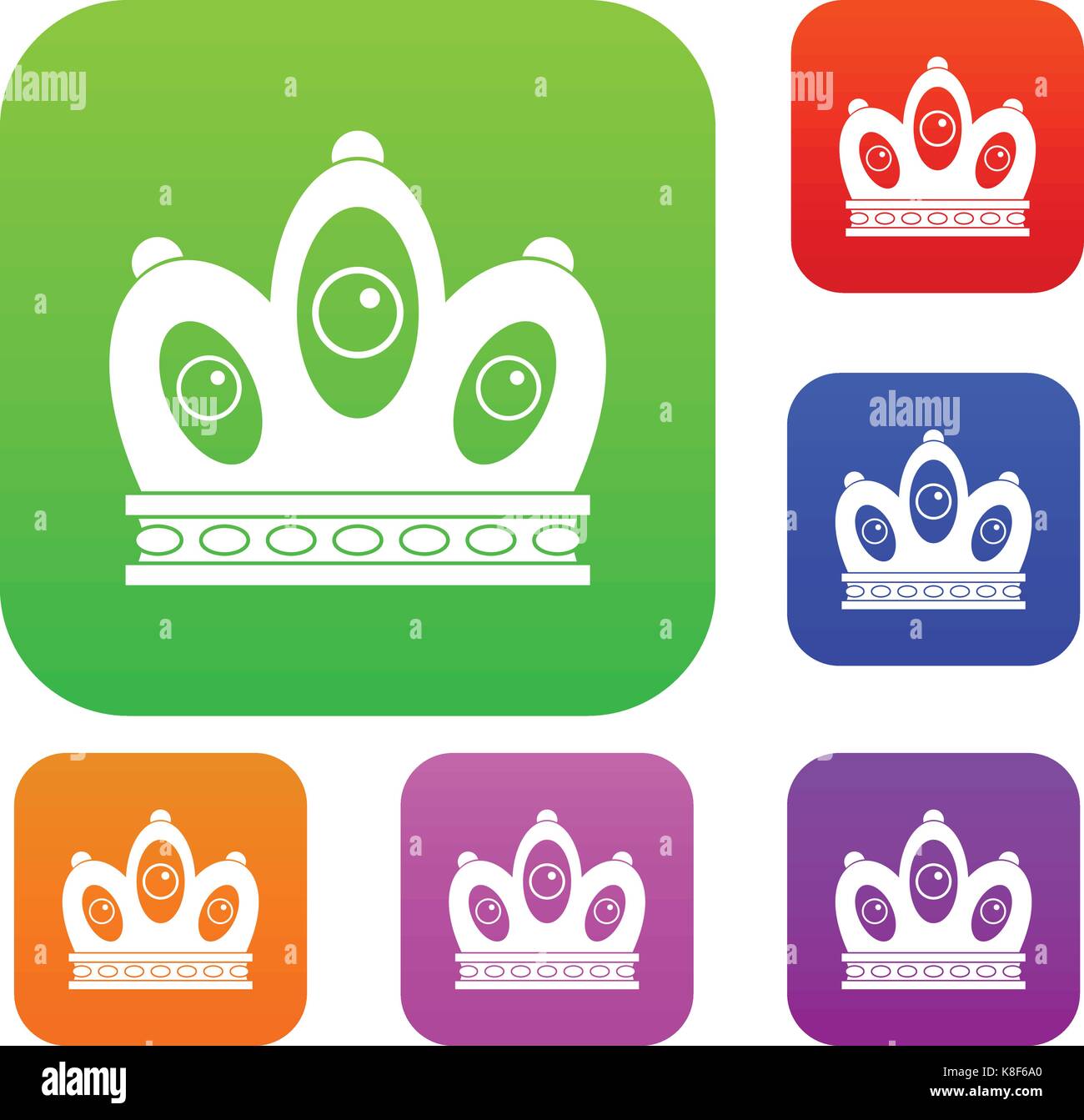 Queen crown set color collection Stock Vector Image & Art - Alamy
