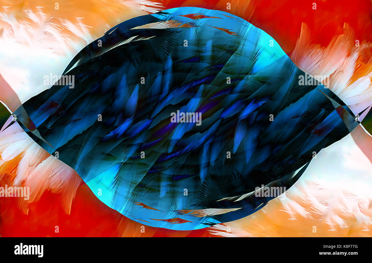 Bird Feathers collage. Photos with graphic effect Stock Photo - Alamy
