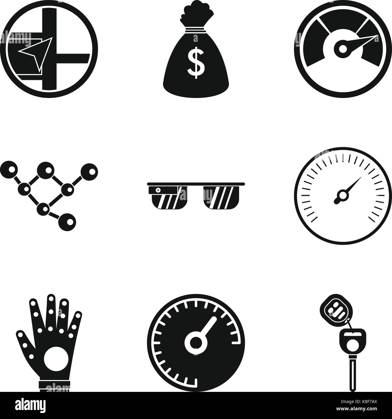 High speed icons set, simple style Stock Vector Image & Art - Alamy