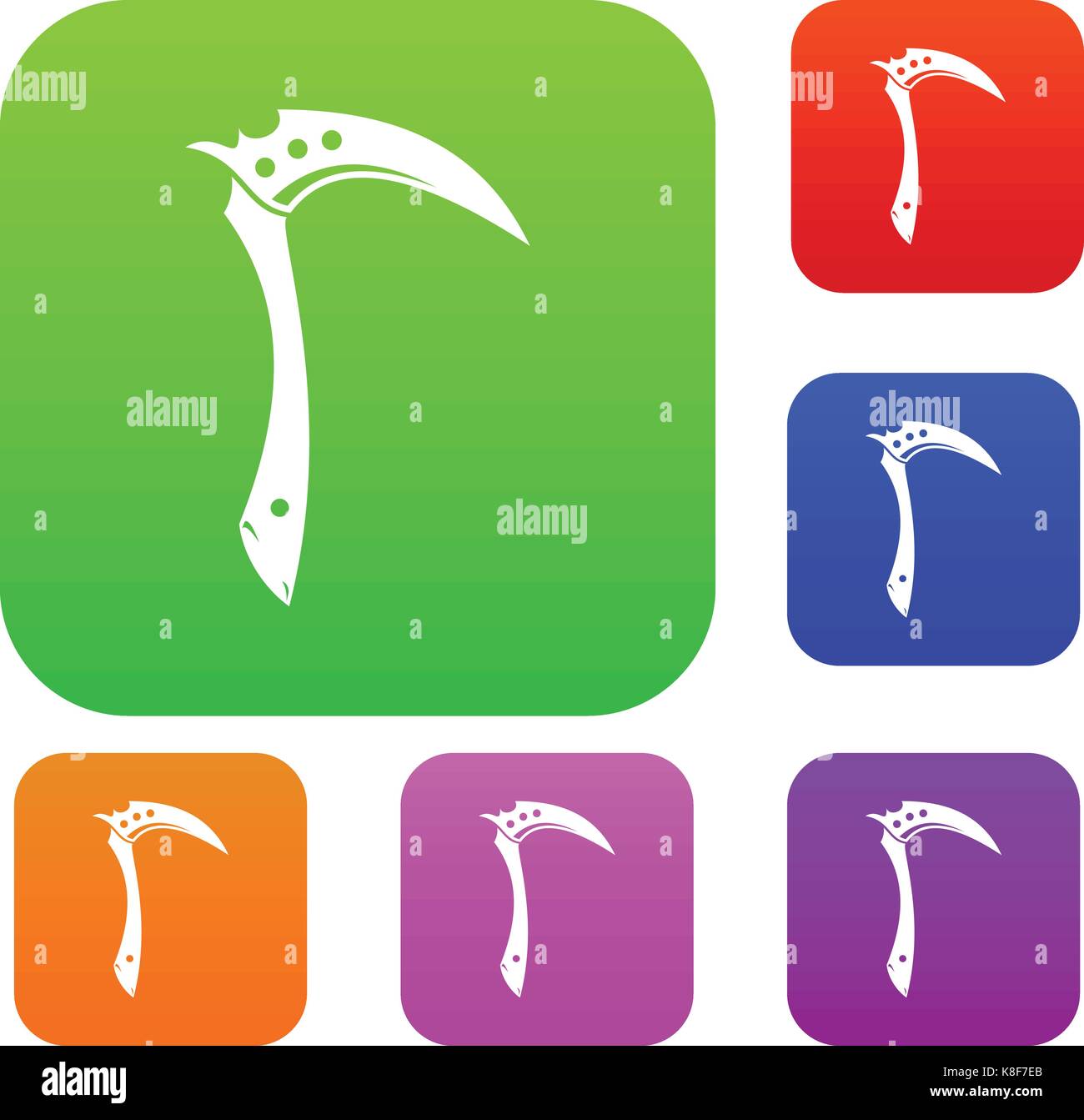 Kama weapon set color collection Stock Vector Image & Art - Alamy