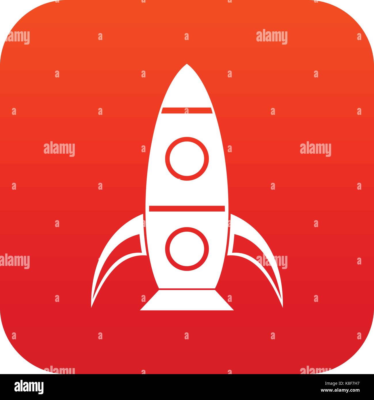 Rocket icon digital red Stock Vector Image & Art - Alamy