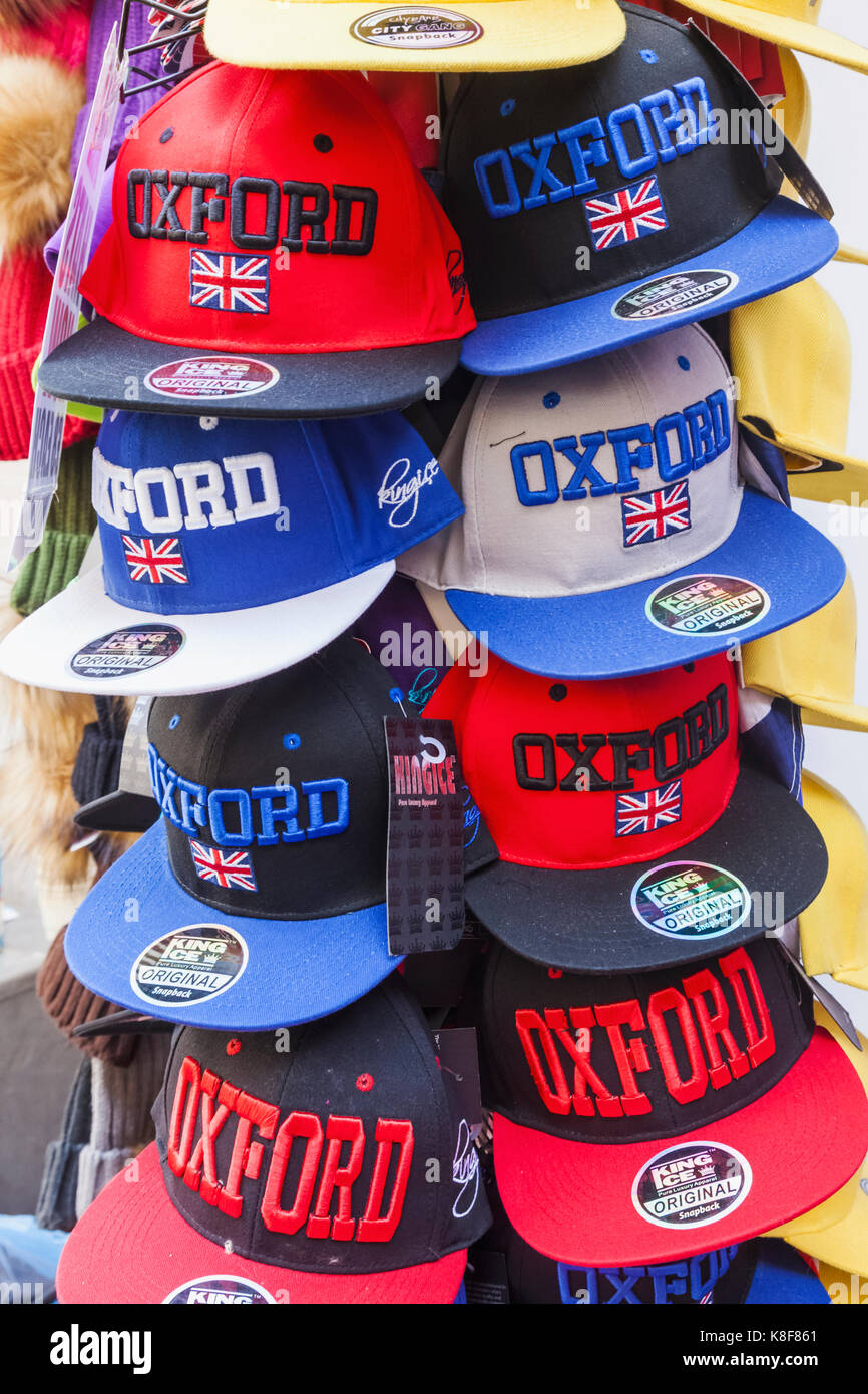 England, Oxfordshire, Oxford, Souvenir Caps Stock Photo - Alamy
