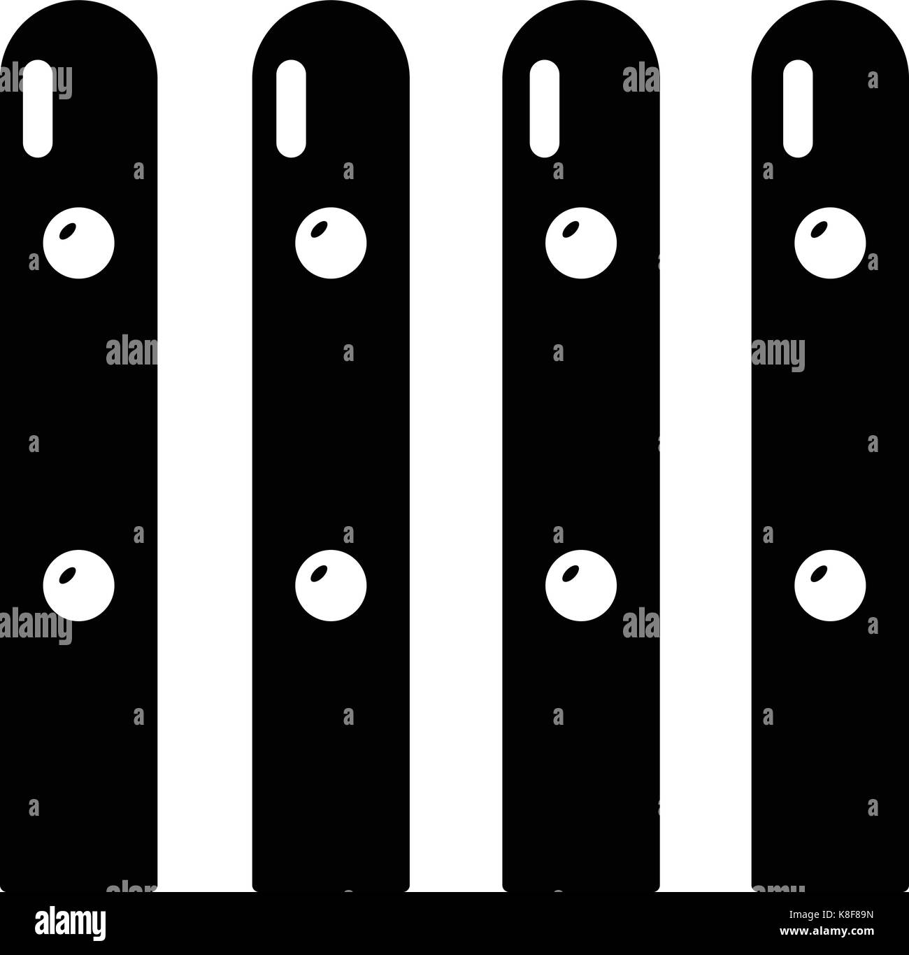 Fence vector wooden grass Black and White Stock Photos & Images - Alamy