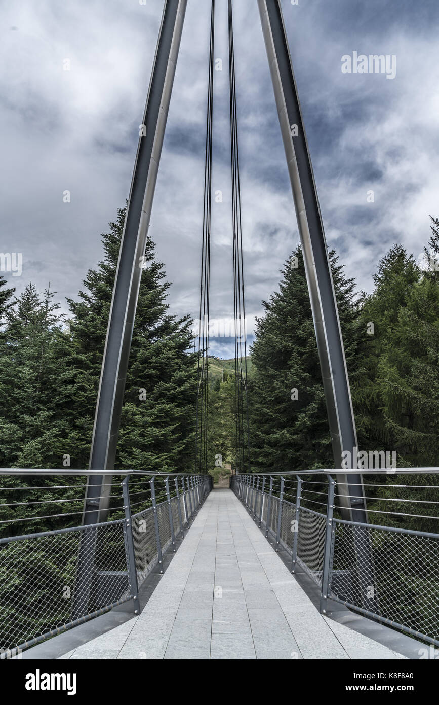 Bridge in the high mountains Stock Photo - Alamy