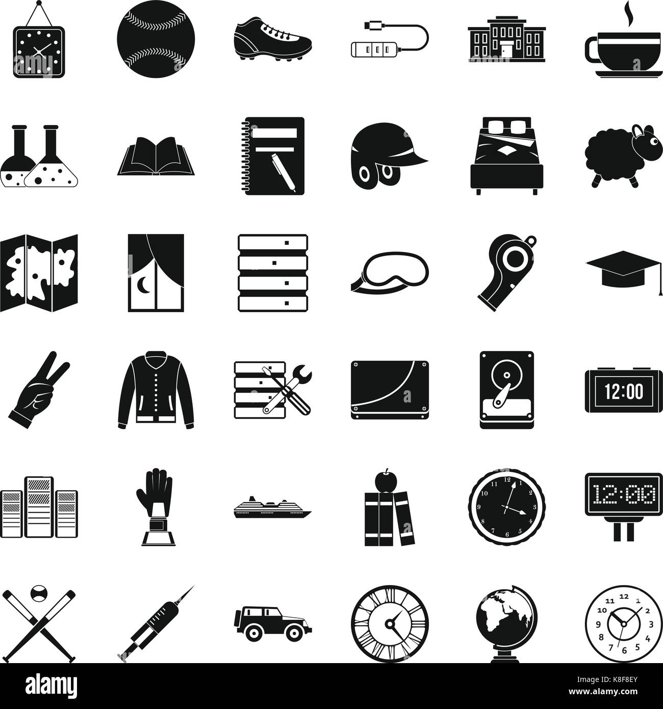 Server icons set, simple style Stock Vector Image & Art - Alamy