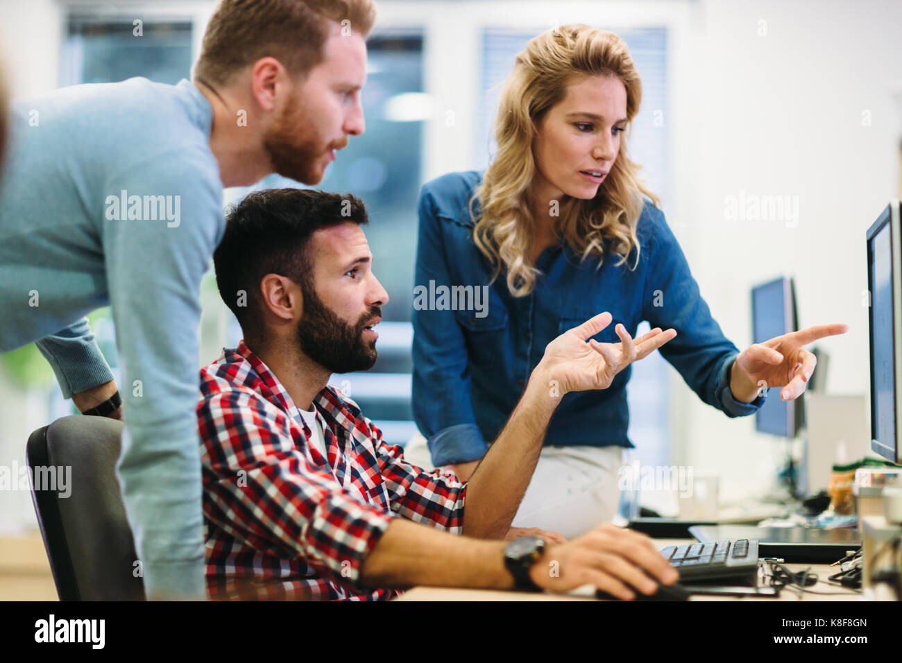 Group engineers working together hi-res stock photography and images ...