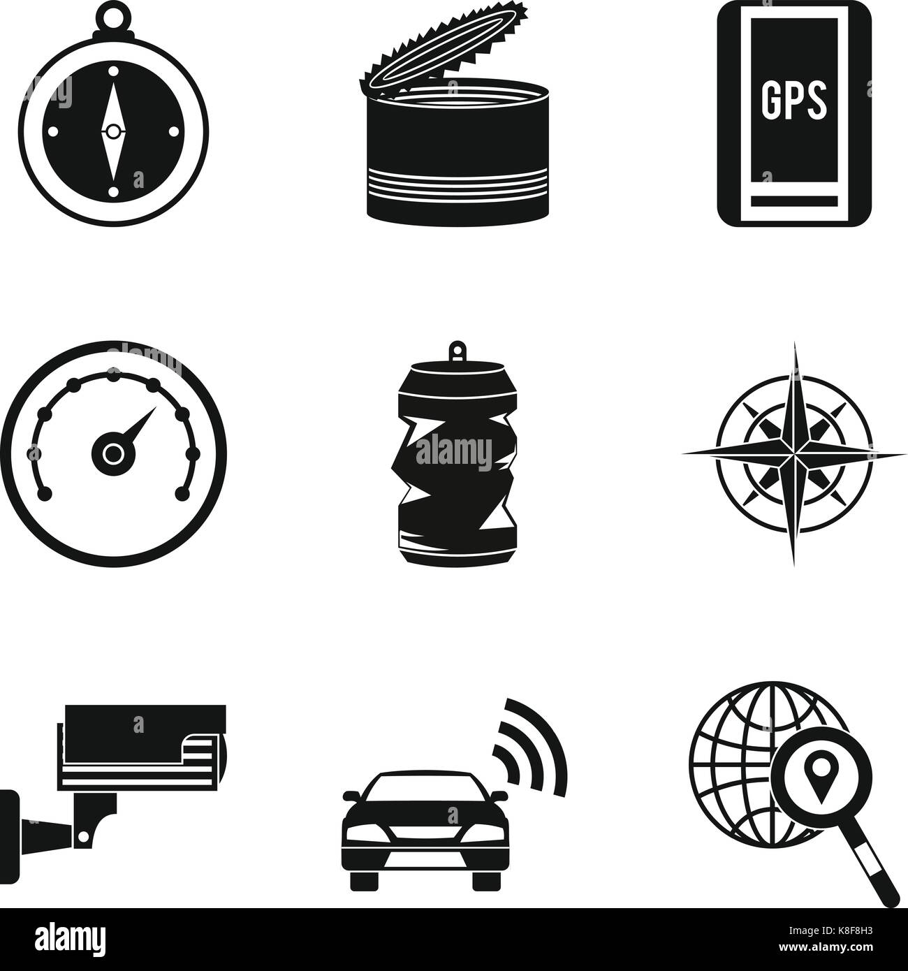 Remote control icons set, simple style Stock Vector Image & Art - Alamy