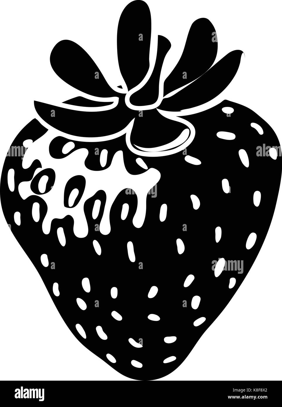 Strawberry icon, simple style Stock Vector Image & Art - Alamy