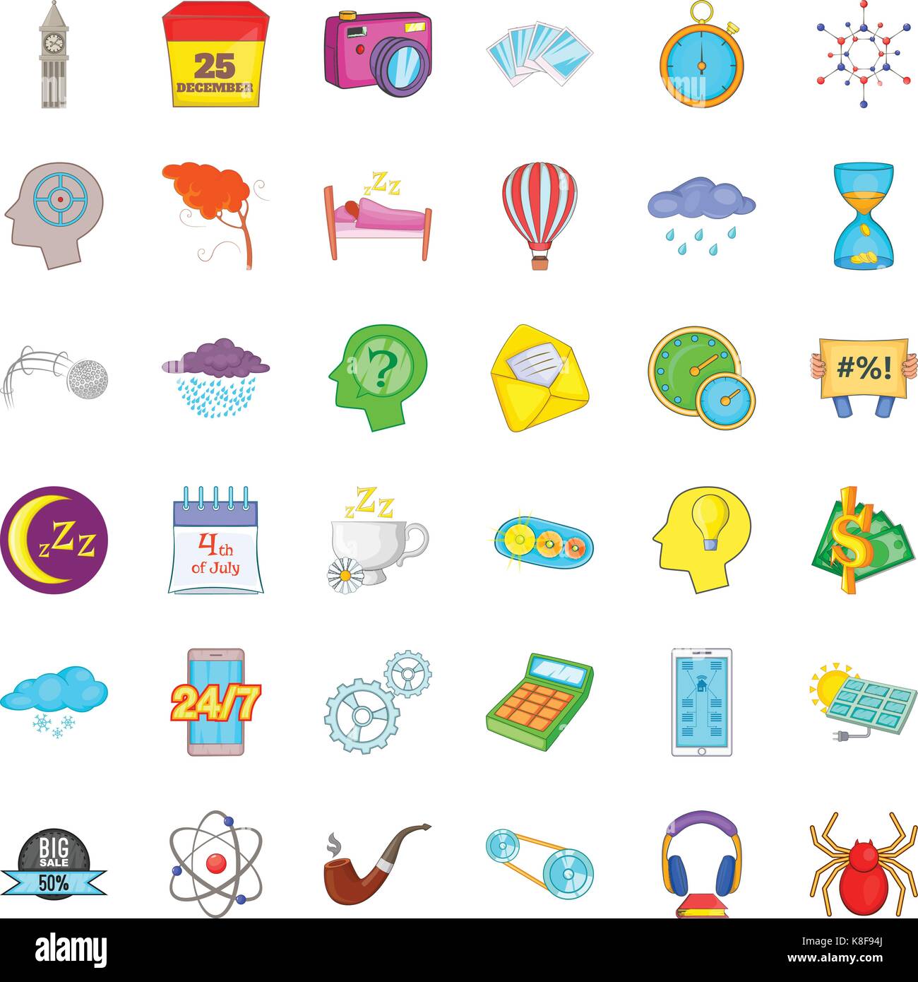 Screen icons set, cartoon style Stock Vector Image & Art - Alamy