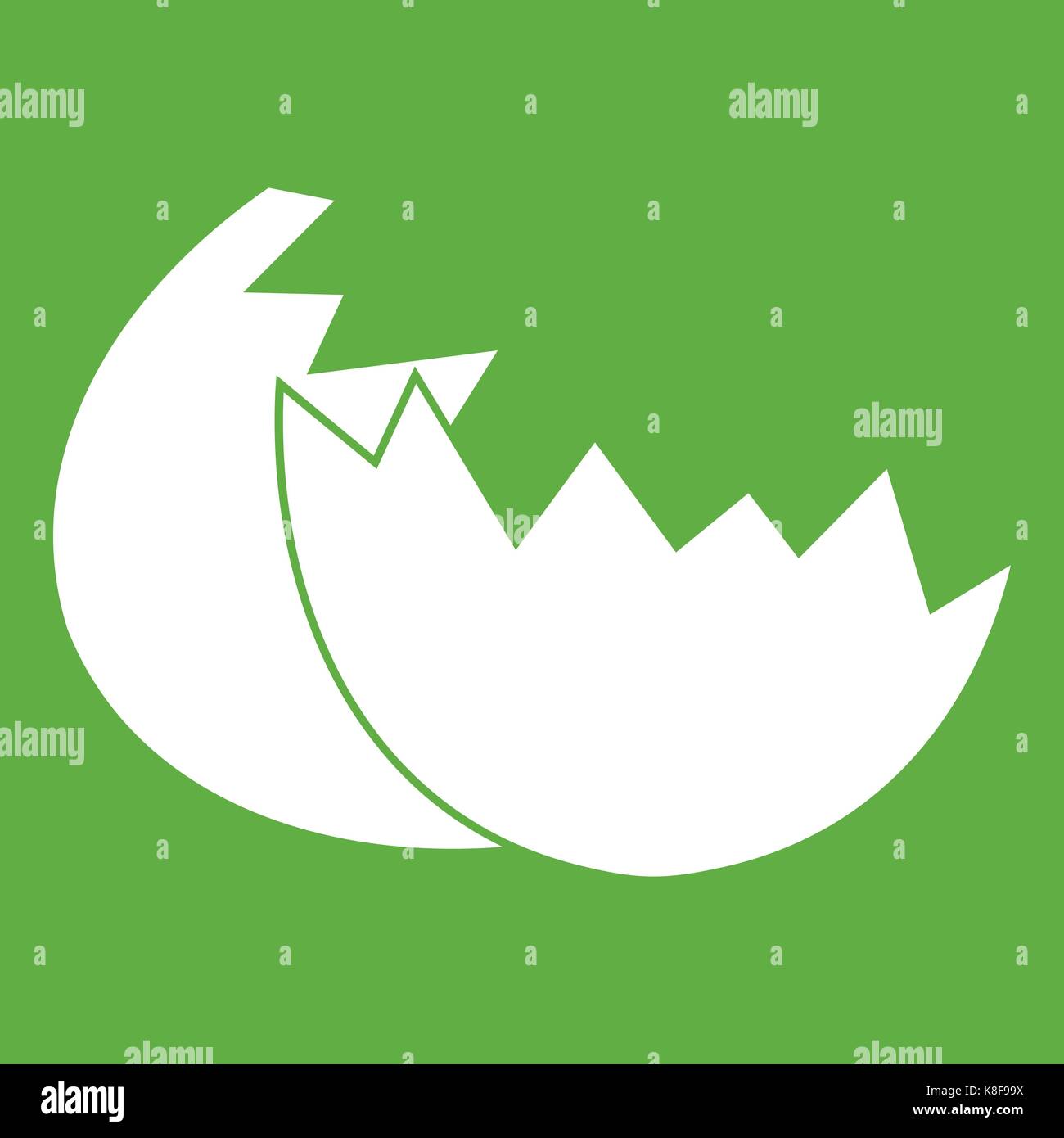 Egg shell icon green Stock Vector Image & Art - Alamy