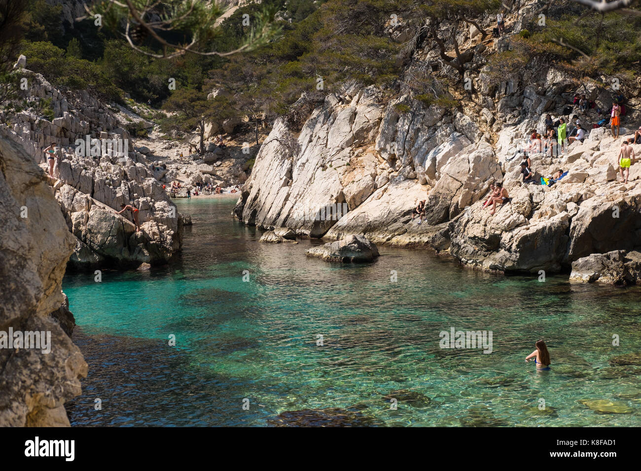 Calanque de Sugiton,Calanques National Park, southern France Stock ...