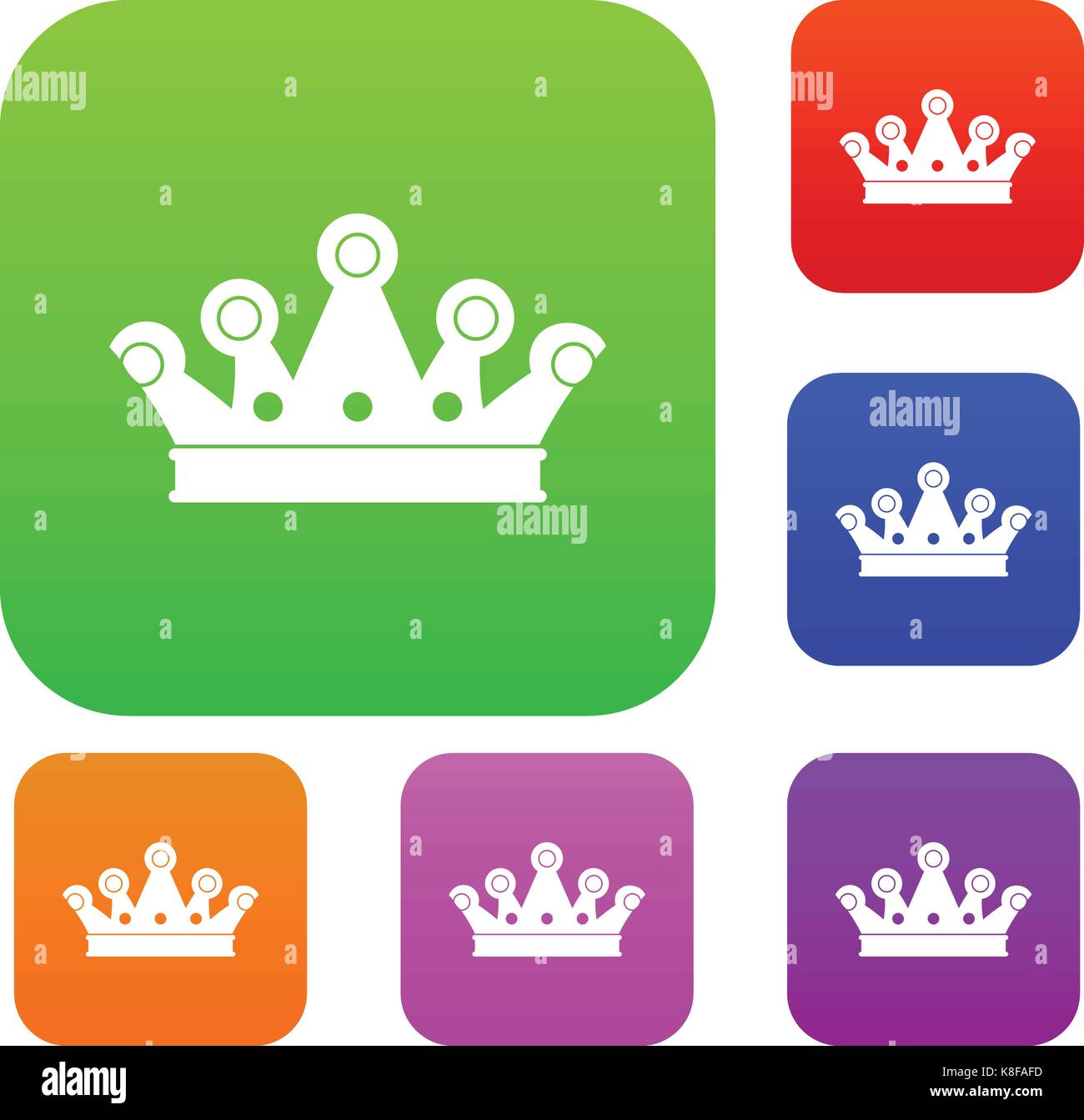 Royal crown set color collection Stock Vector Image & Art - Alamy