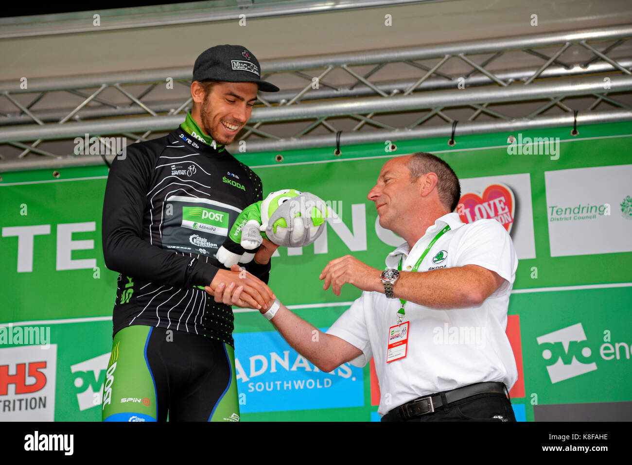 Jacob Scott on the podium having won King Mountain stage 5 time trial ...