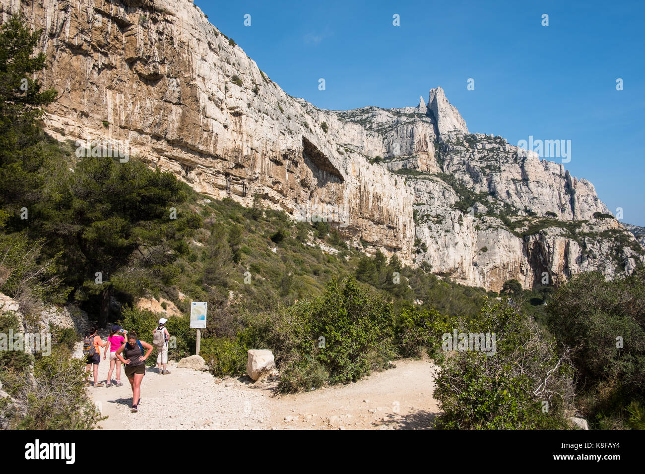 La Candelle rock (right) Calanque de Sugiton,Calanques National Park ...