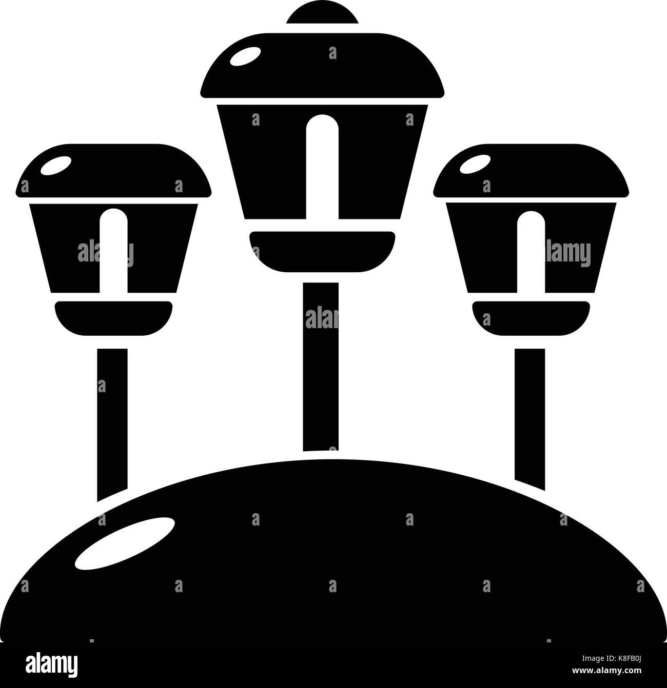 Solar lamps garden light icon , simple style Stock Vector Image & Art ...