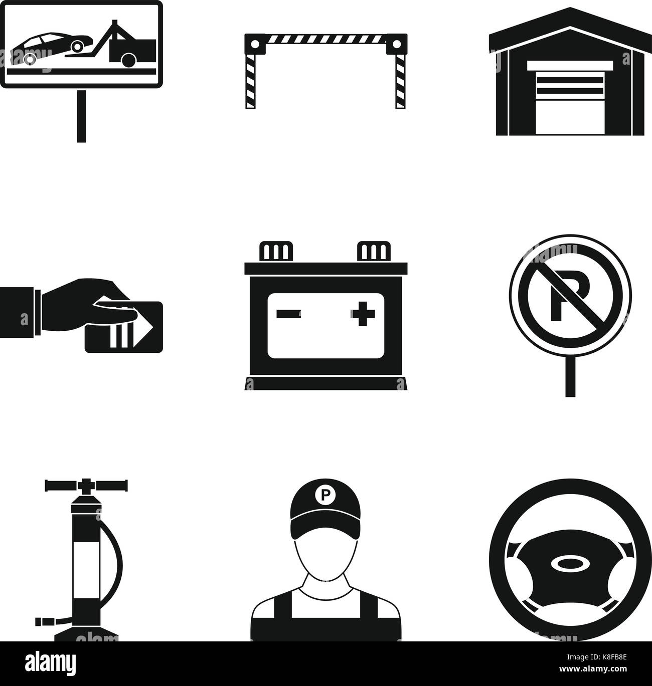 Car breakdown icons set, simple style Stock Vector Image & Art - Alamy