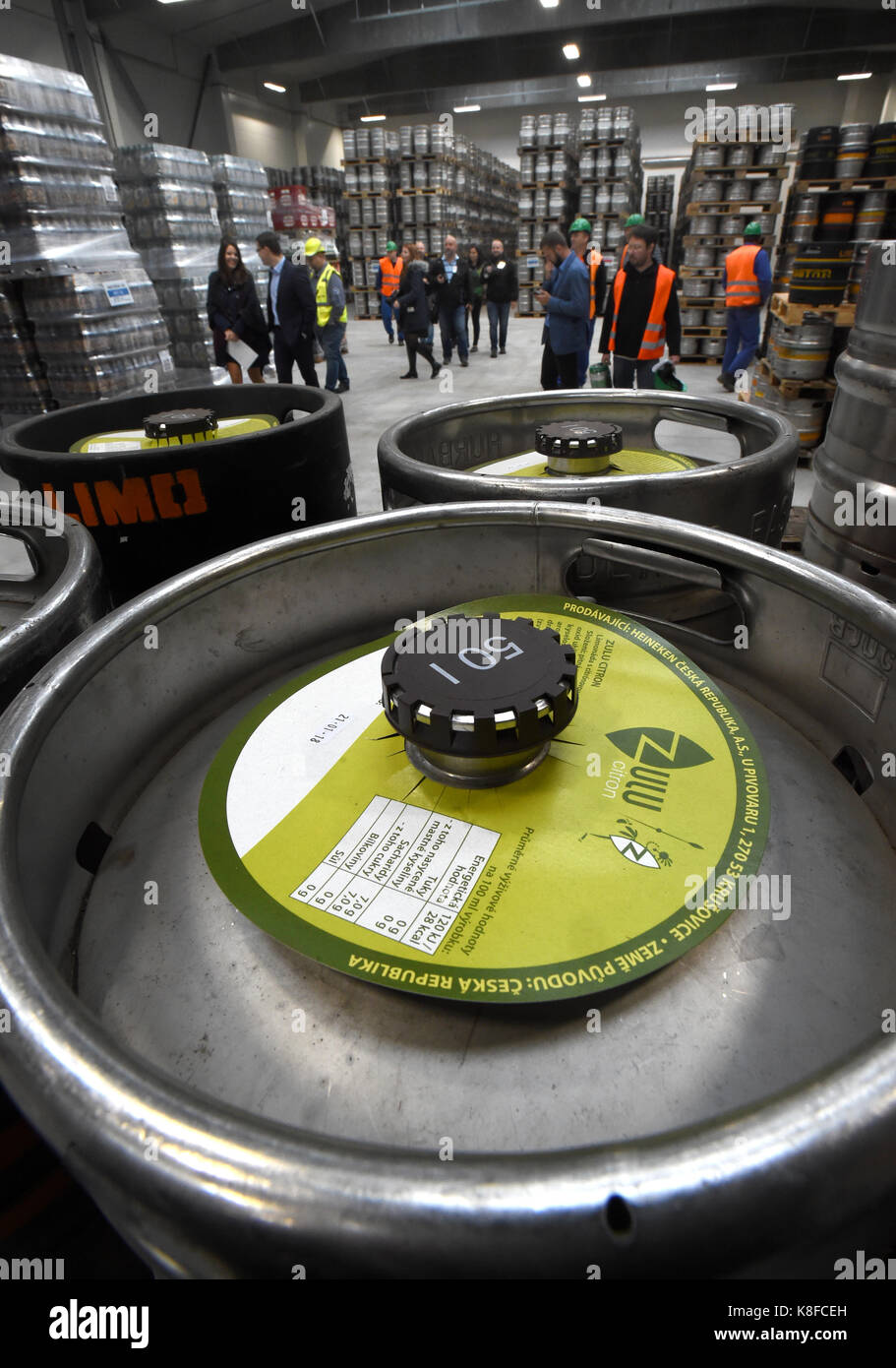 Heineken company opened a new distribution center at the brewery in ...