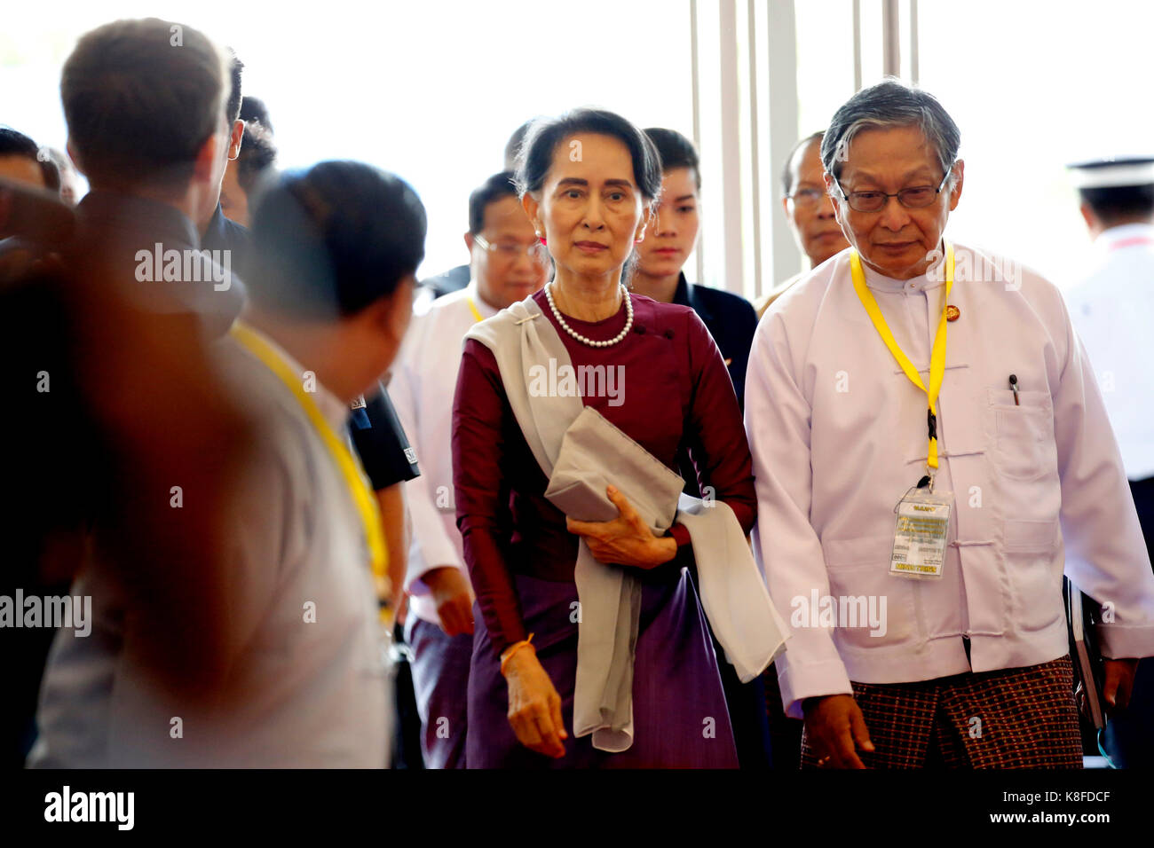 Nay Pyi Taw, Myanmar. 19th Sep, 2017. Myanmar State Counselor Aung San ...