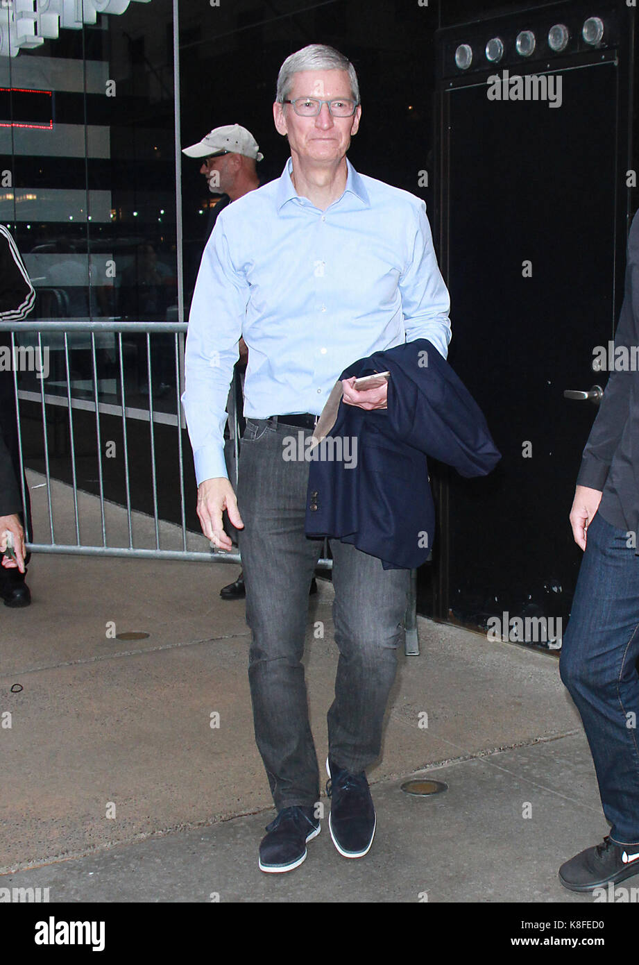 New York, NY, USA. 19th Sep, 2017. Apple CEO, Tim Cook, seen after an ...