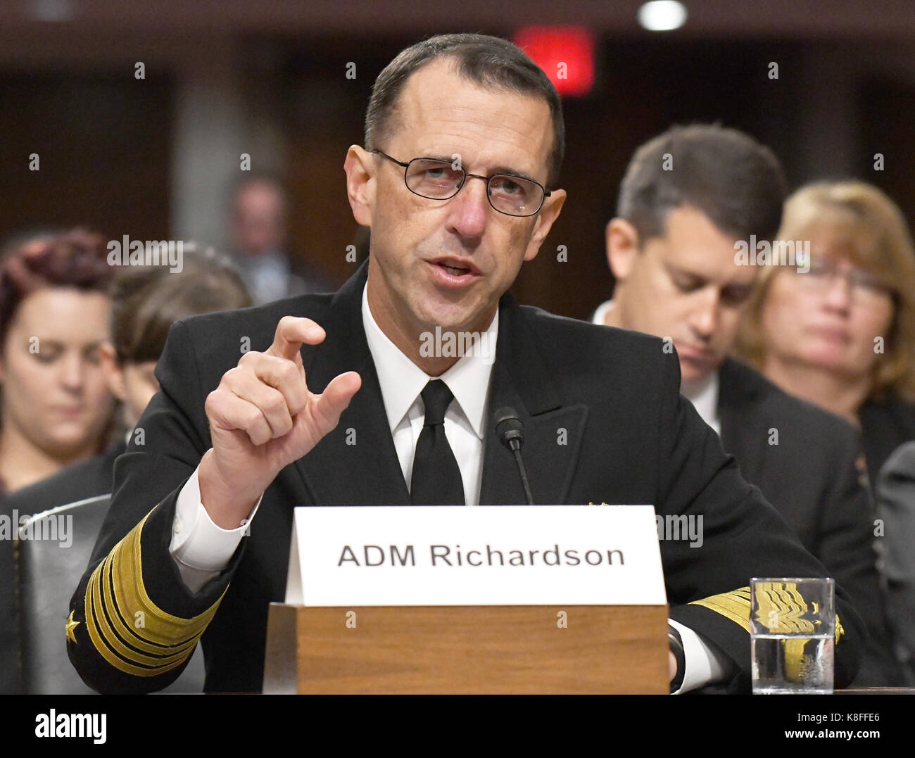 Washington DC, USA. 19th Sep, 2017. Admiral John M. Richardson, USN ...