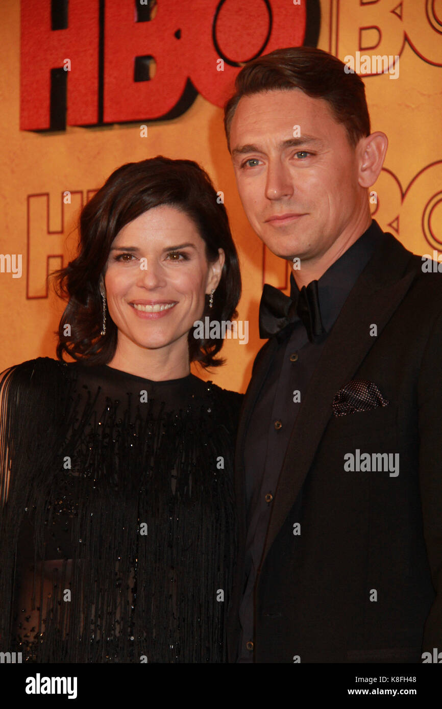 Neve Campbell,JJ Field 09/17/2017 The 69th Annual Primetime Emmy Awards ...