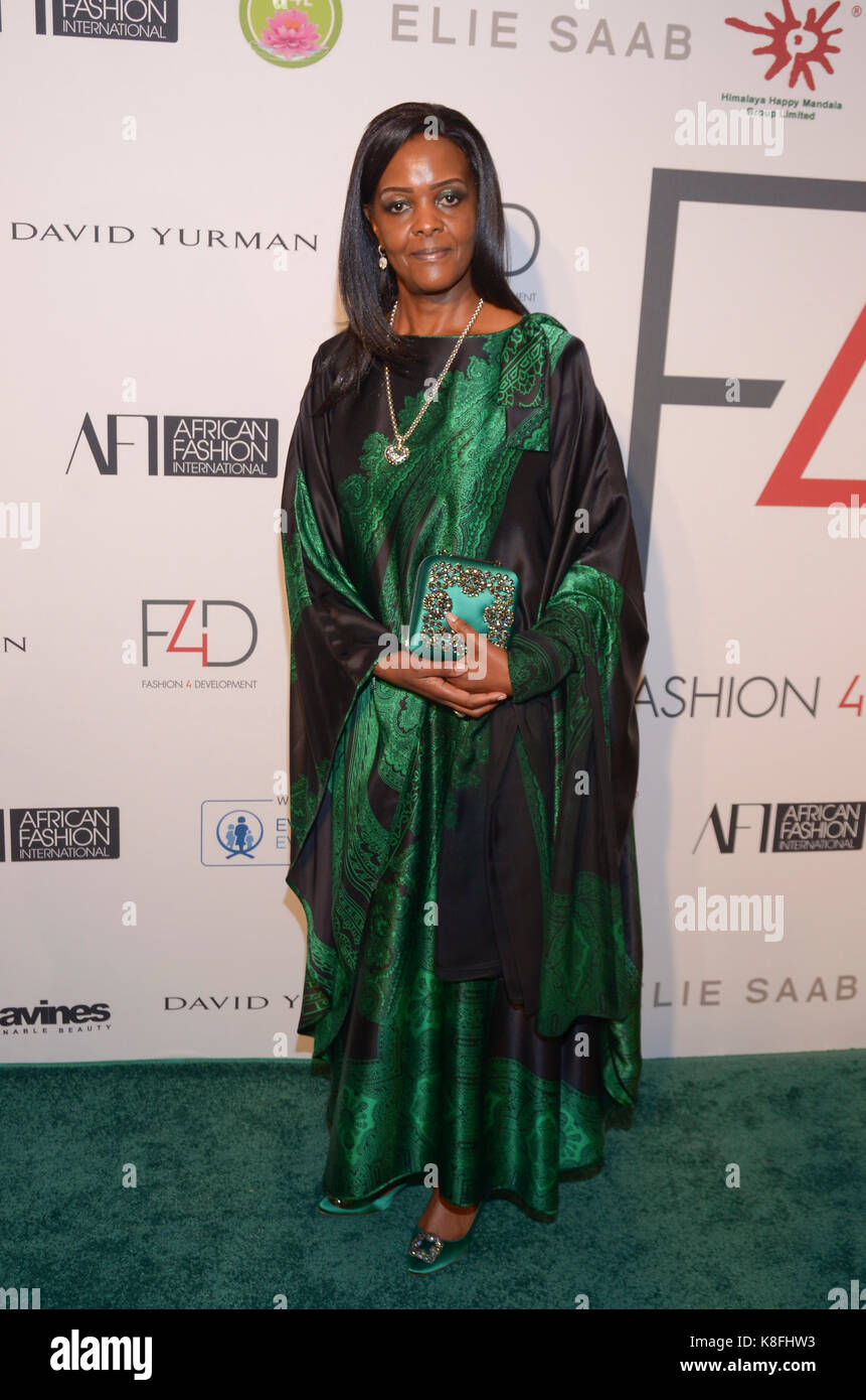 New York, NY, USA. 19th Sep, 2017. First Lady of Zimbabwe Grace Mugabe ...