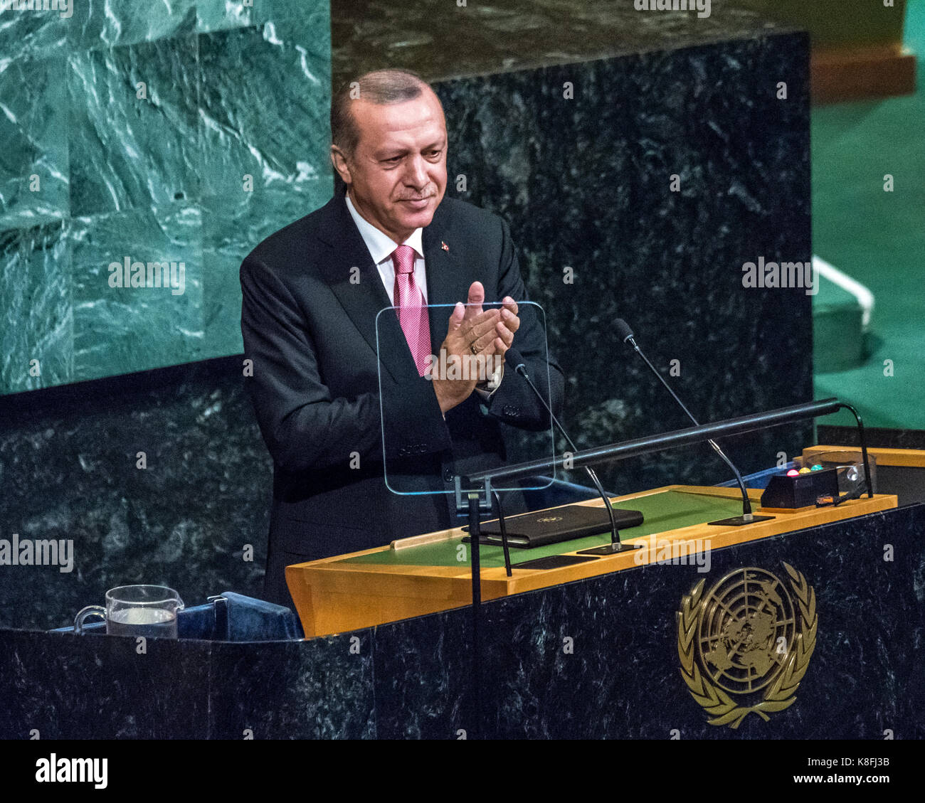 New York, USA. 19th Sep, 2017. Turkish President Recep Tayyip Erdogan ...