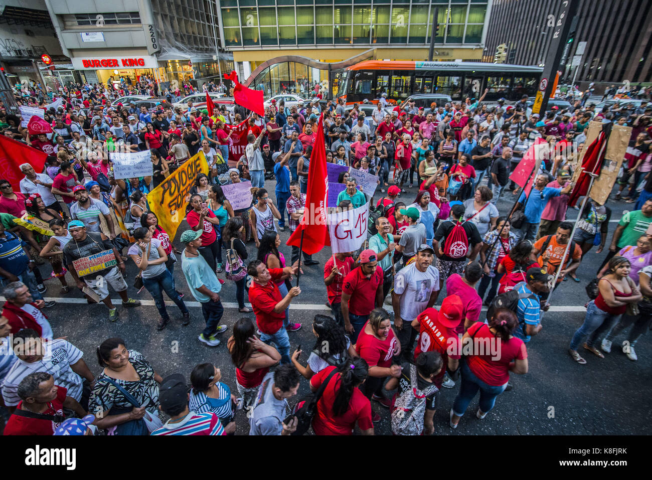 Sao Paulo, Brazil. 19th Sep, 2017. The MTST (Homeless Workers Movement ...