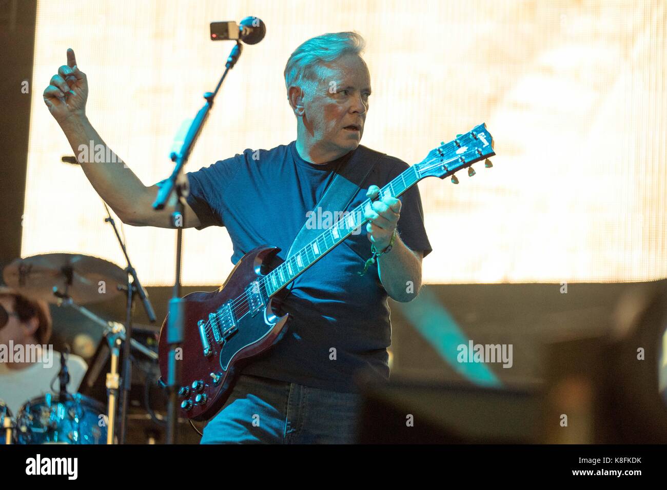 Chicago, Illinois, USA. 15th Sep, 2017. BERNARD SUMNER of New Order ...