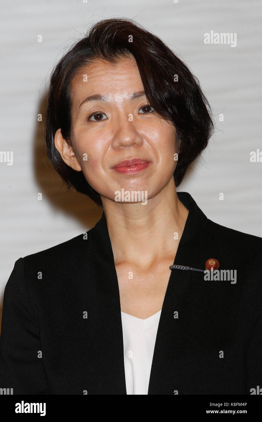 Japanese lawmaker Mayuko Toyota attends a press conference in Niiza ...