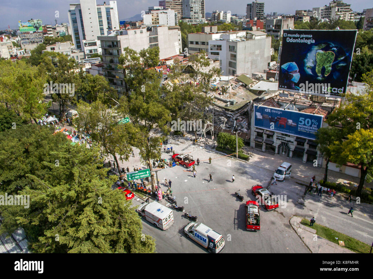 2017 mexico earthquake aerial hi-res stock photography and images - Alamy
