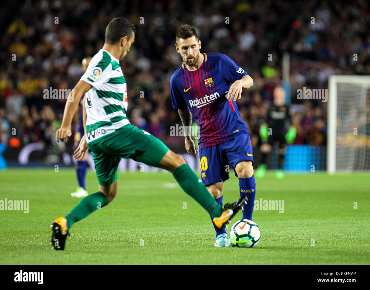 during the Spanish La Liga soccer match between FC Barcelona and Eibar ...