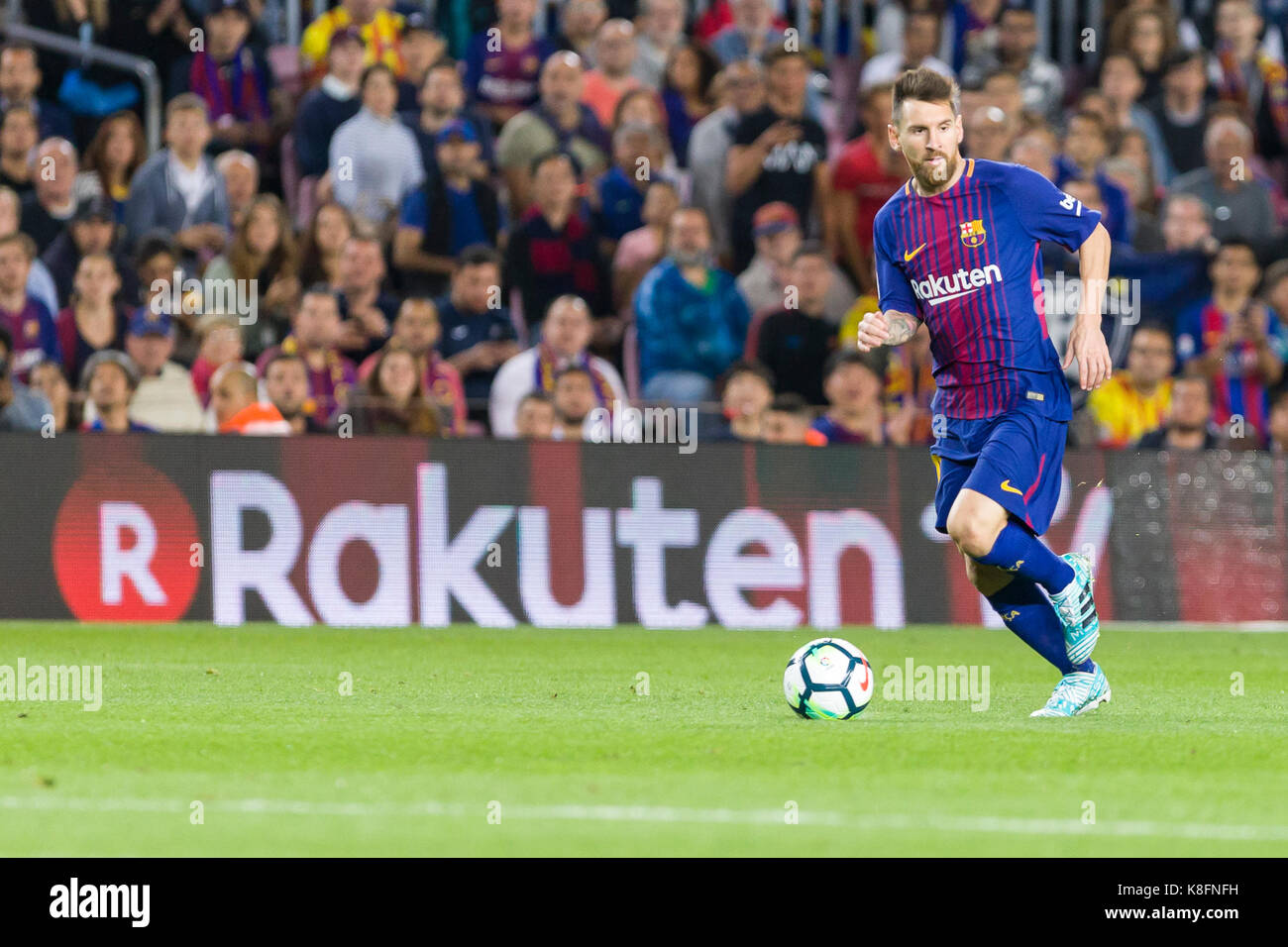SPAIN - 19th of September: Lionel Messi of FC Barcelona during the ...